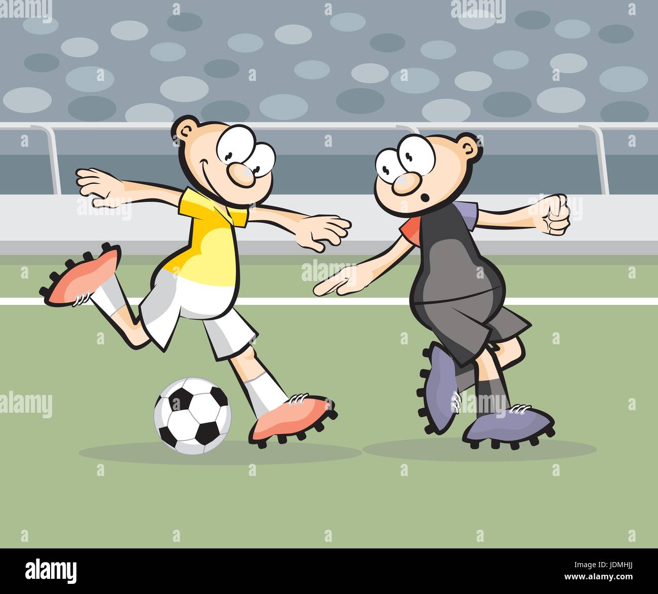 Cartoons Soccer players. Conceptual vector illustrations Stock Vector ...