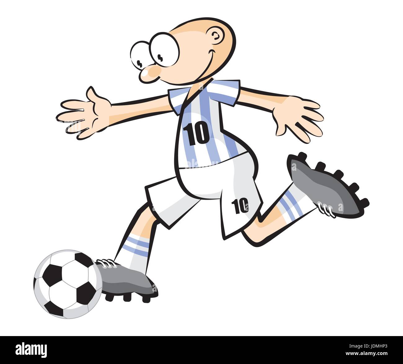 Argentinian Cartoon Soccer player isolated over white. Conceptual ...