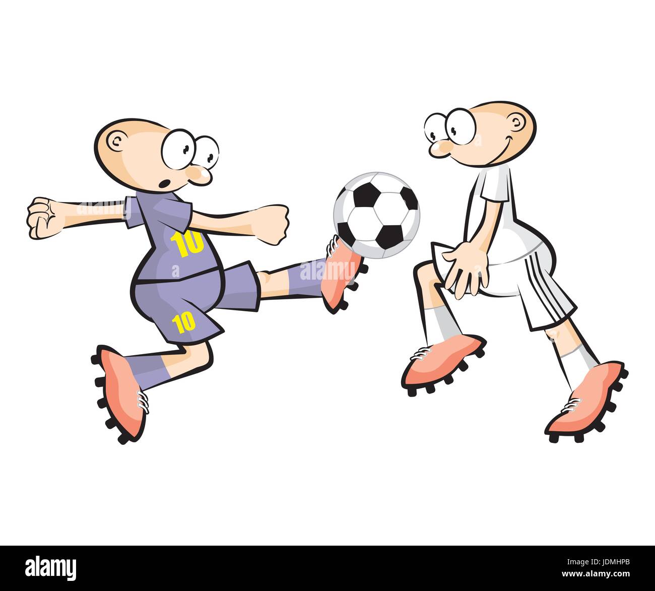 Cartoons Soccer players isolated over white. Conceptual vector ...