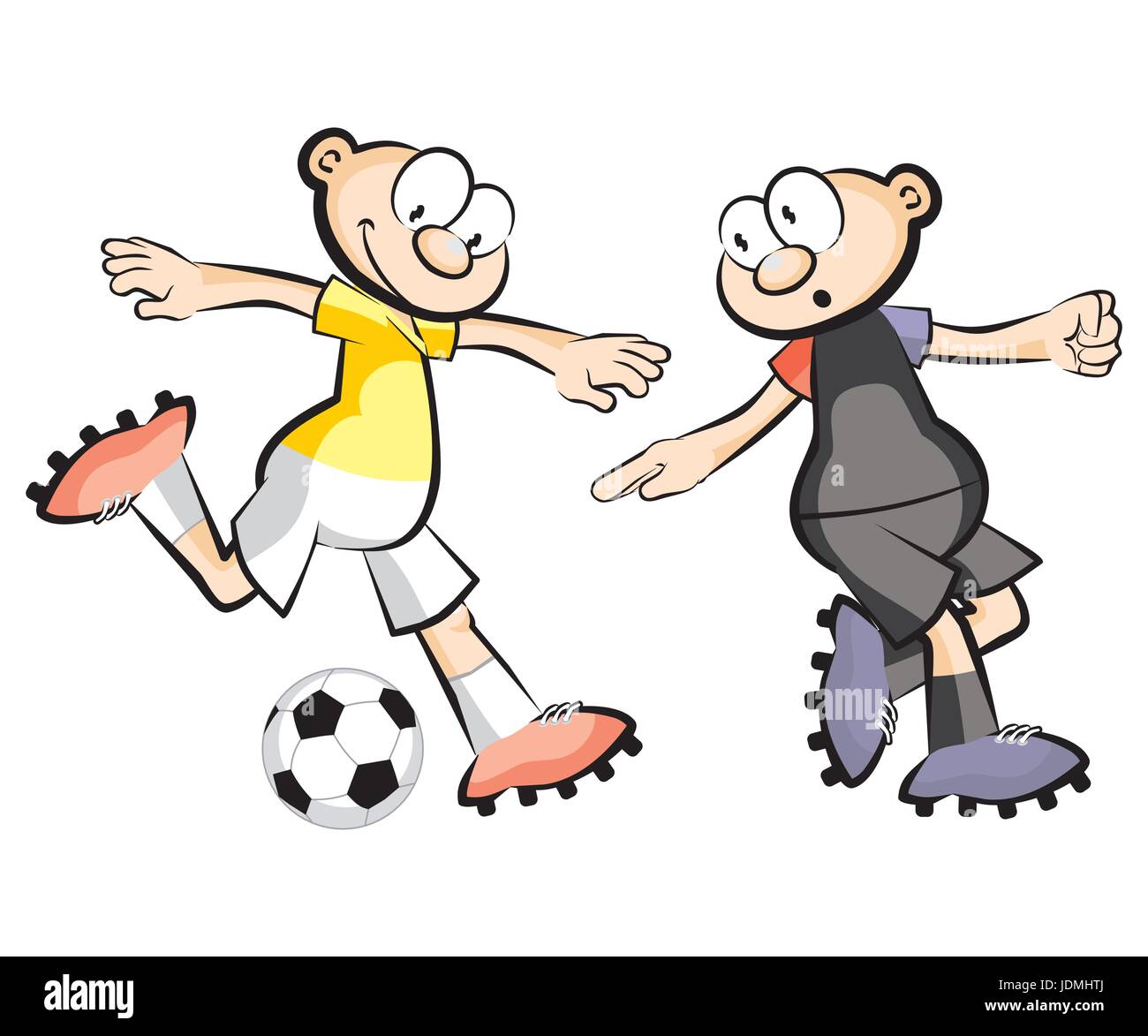 Cartoons Soccer players isolated over white. Conceptual vector ...
