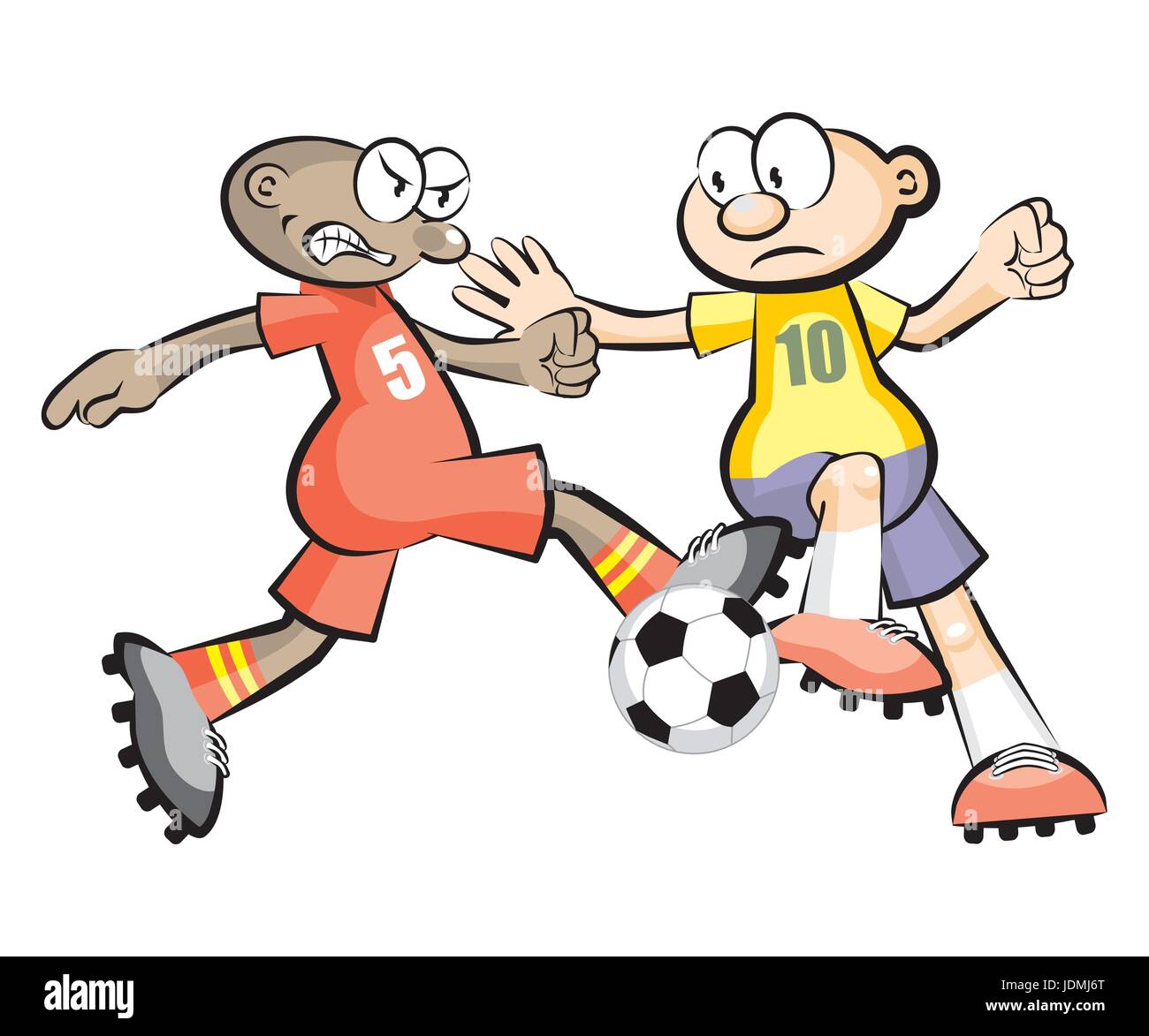 Cartoons Soccer players isolated over white. Conceptual vector ...