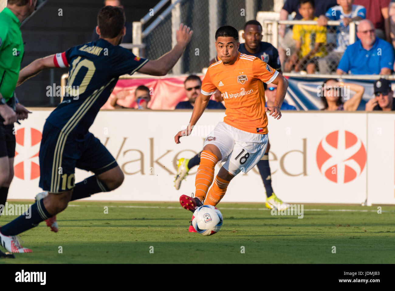 Houston Dynamo midfielder Memo Rodriguez (18) during a 2017 Lamar Hunt ...