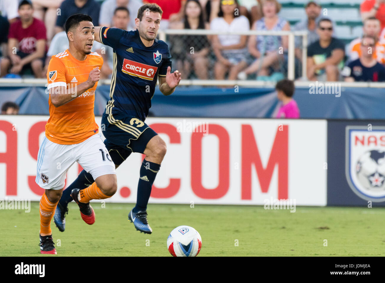 Houston Dynamo midfielder Memo Rodriguez (18) and North Carolina FC ...