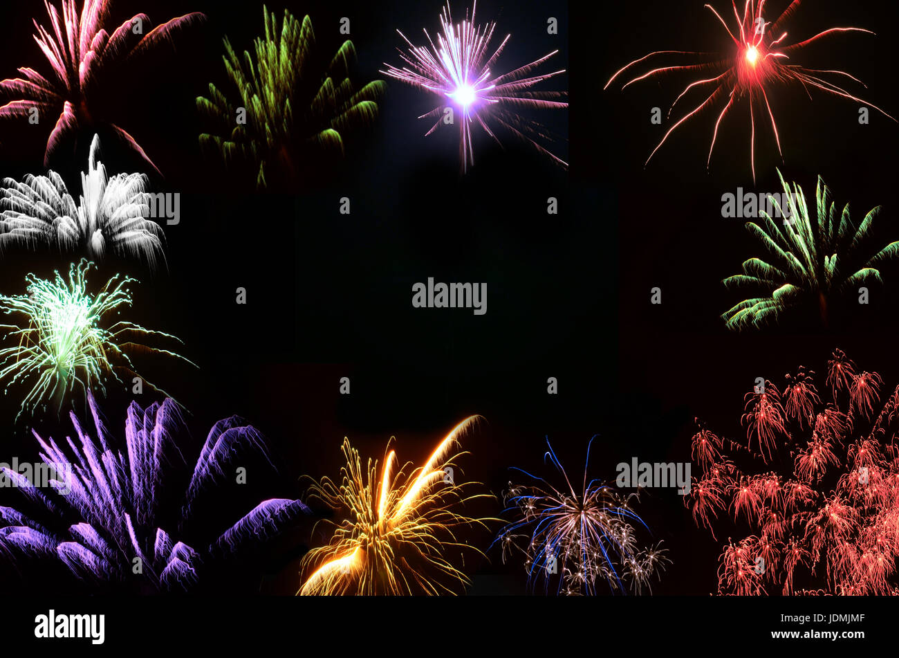 Sparkling fireworks frame on black hi-res stock photography and images ...