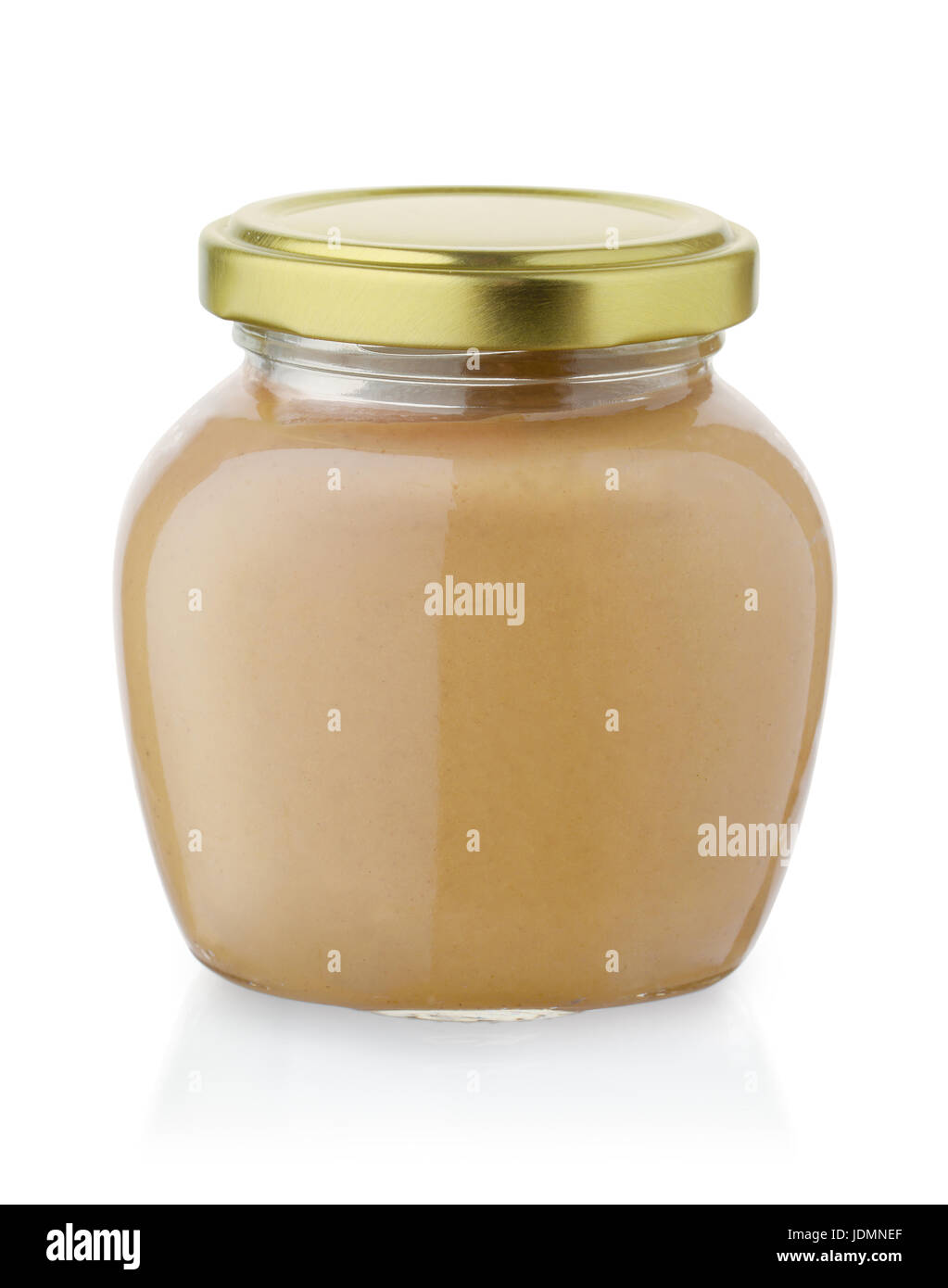Front view of natural hummus jar isolated on white Stock Photo - Alamy