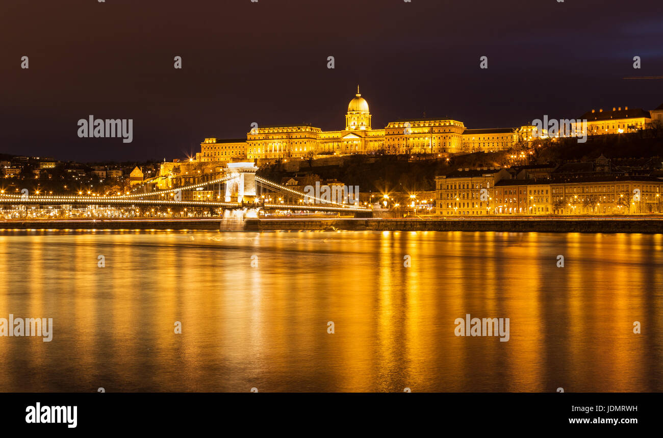 Budapest by Night Stock Photo - Alamy