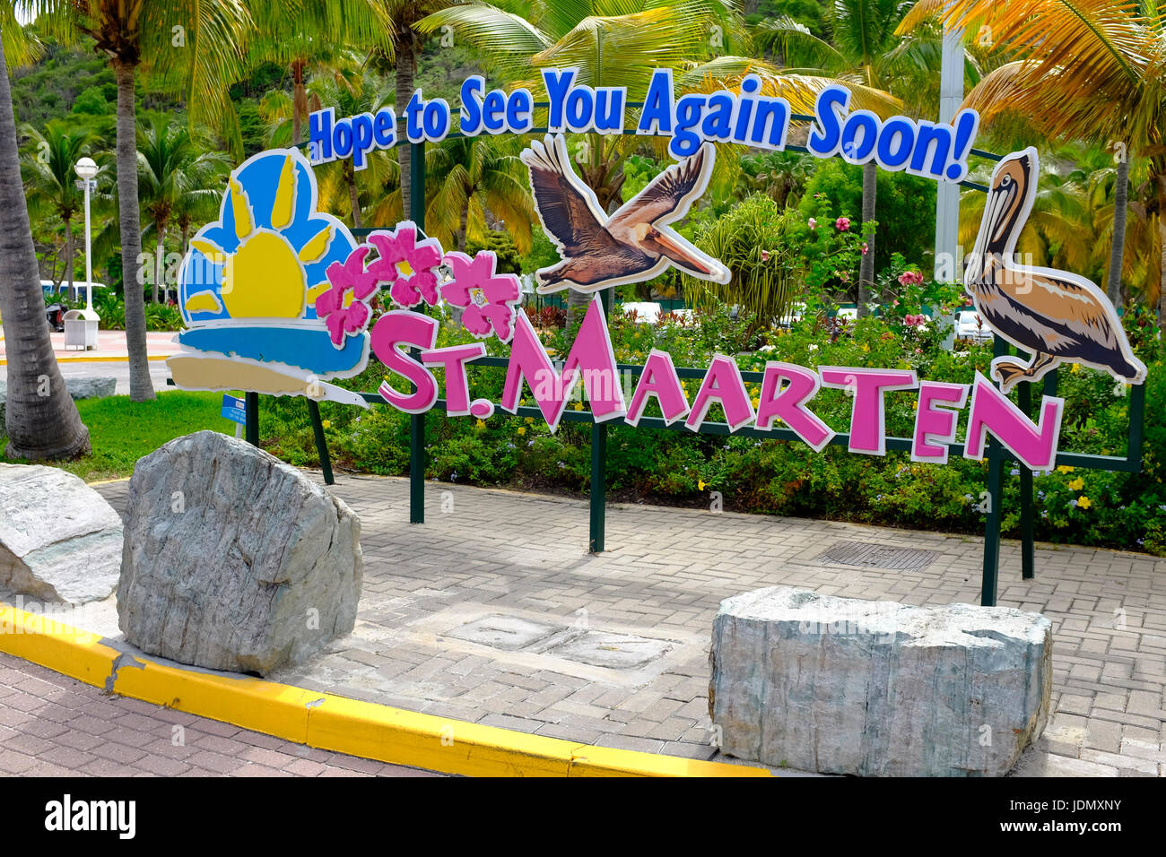 St Maarten Welcome Sign High Resolution Stock Photography and Images ...