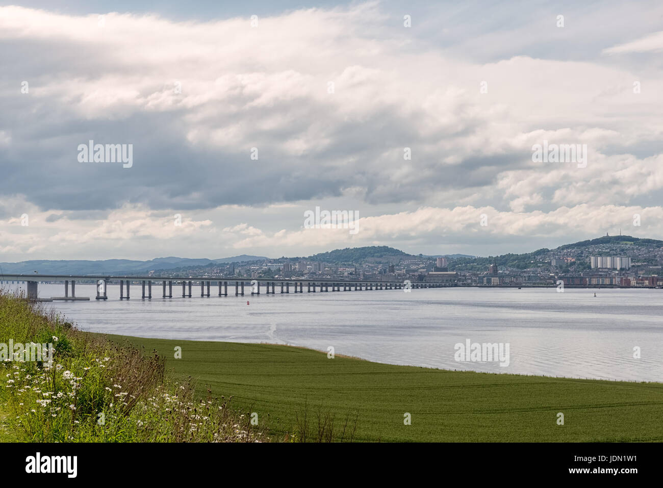 The Tay Road Bridge serving Dundee and the East Coast of Scotland Stock ...