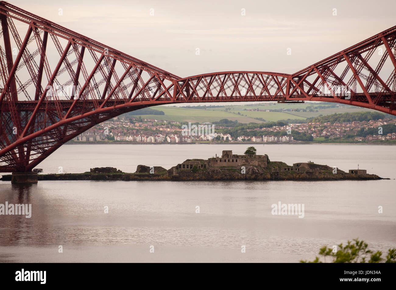 Firth of Forth Rail Bridge, Road Bridges & South Queensferry Stock ...