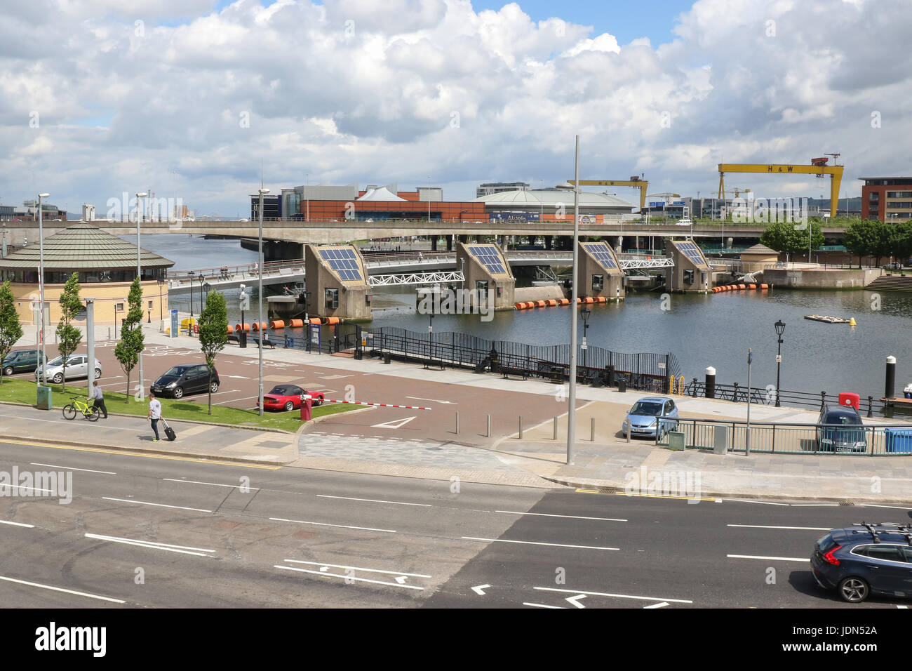Donegall Quay, River Lagan, Belfast, Northern Ireland Stock Photo - Alamy