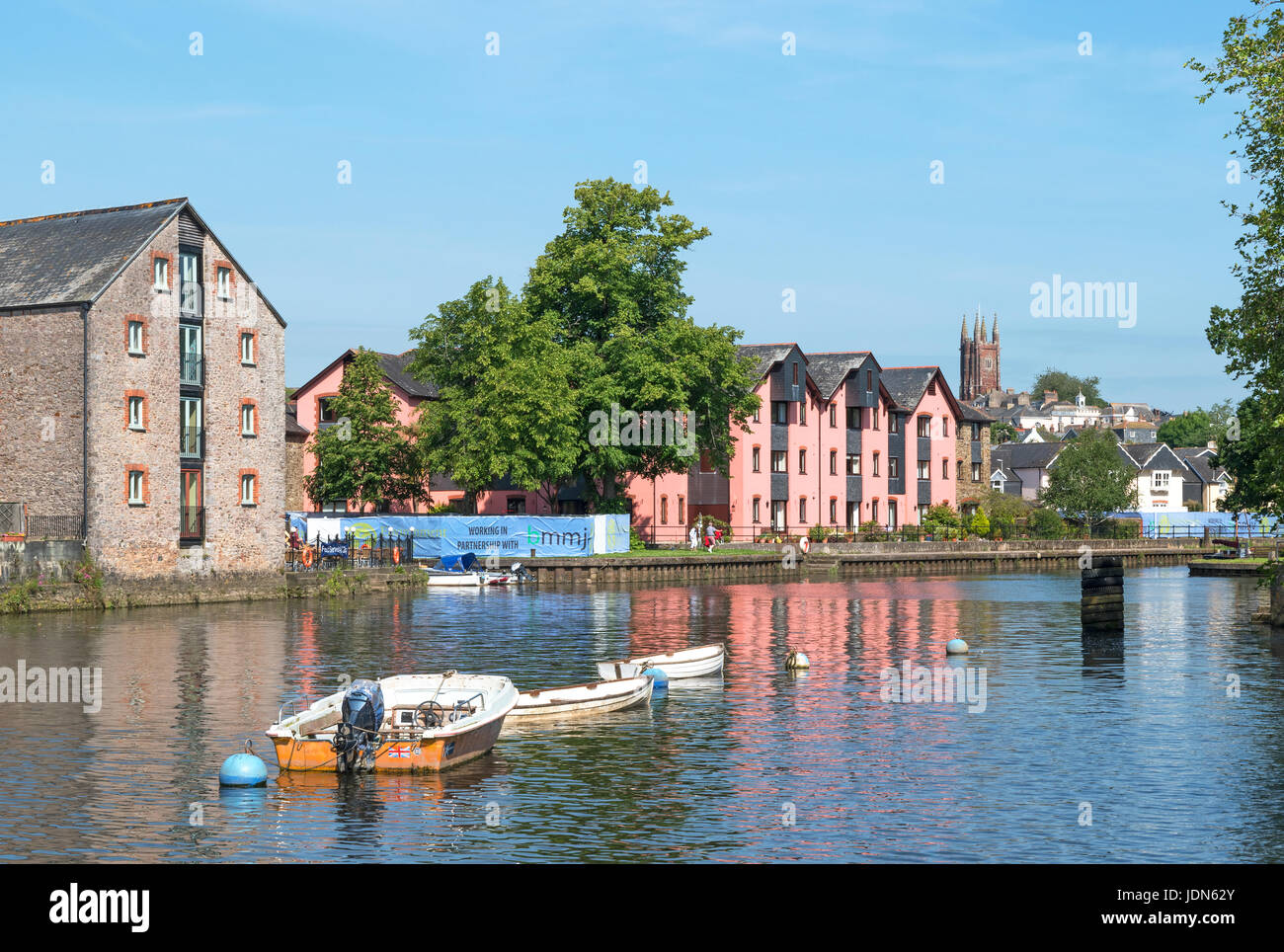 boats on the river dart in totnes, devon, england, uk Stock Photo - Alamy