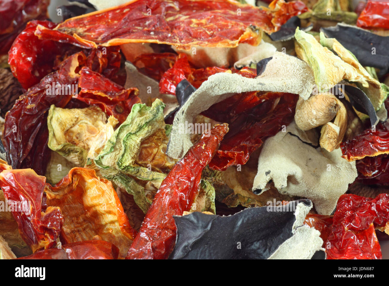 Dried mixed vegetables in Detail. Shot in studio Stock Photo - Alamy