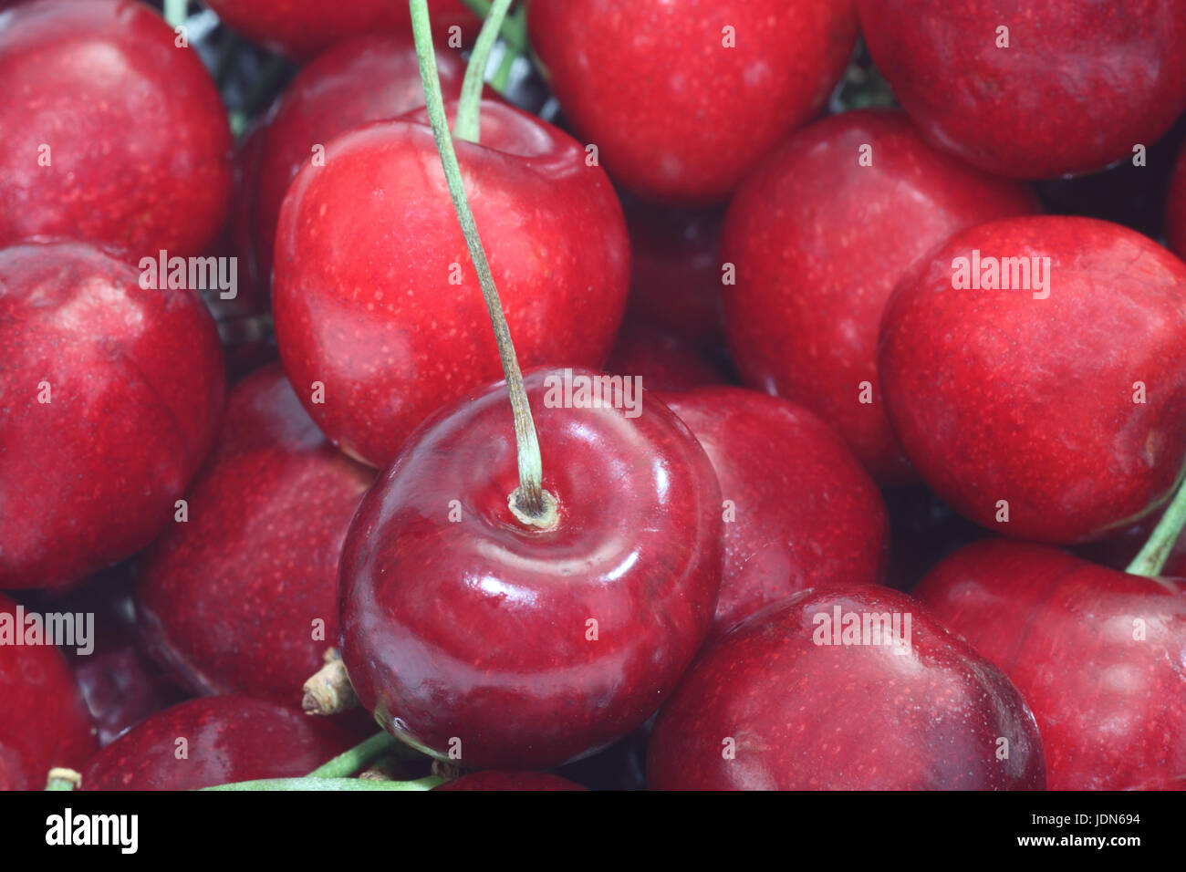 Close up from fresh cherry fruits as background Stock Photo - Alamy