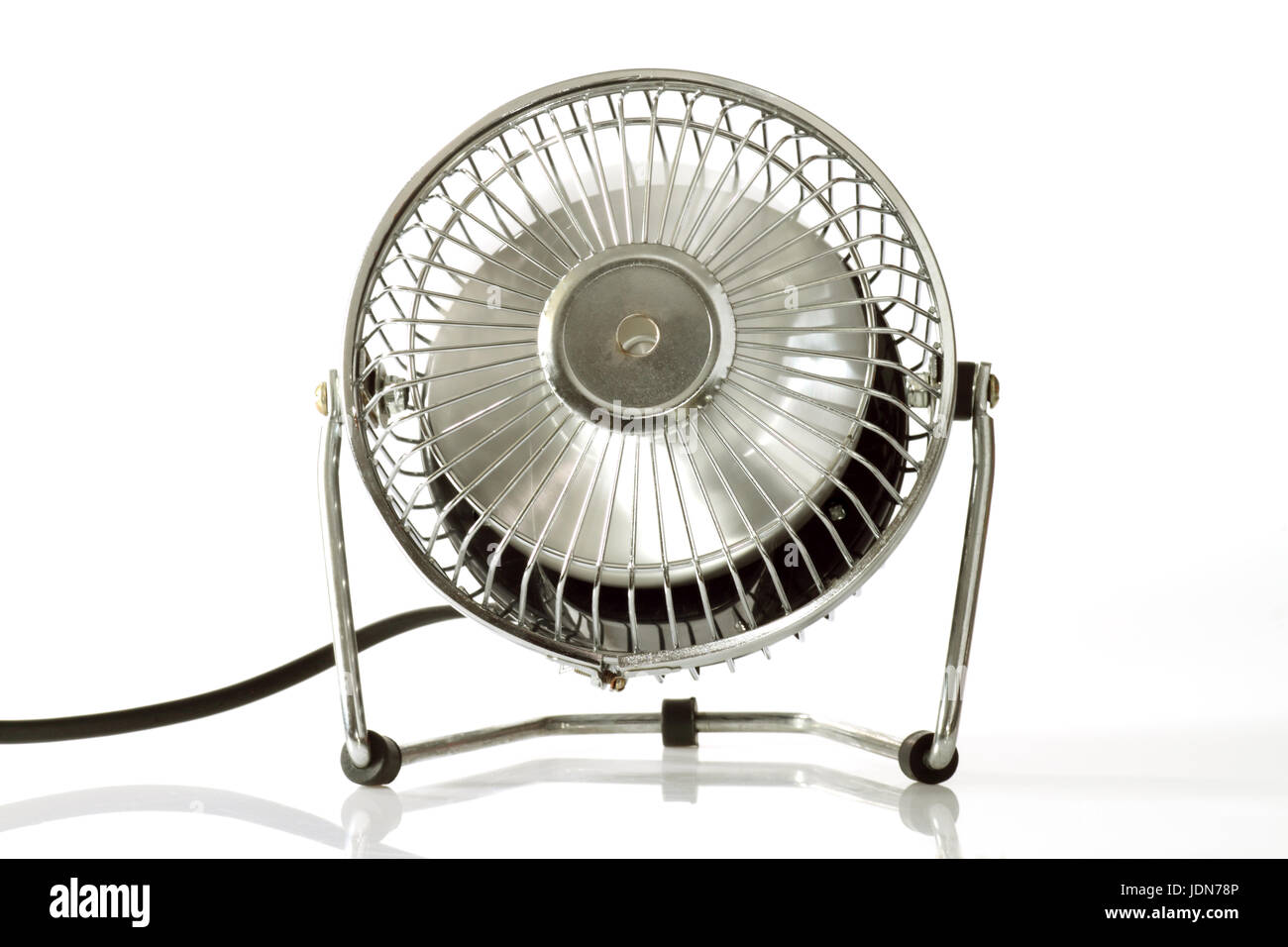 Electric silver fan on bright background Stock Photo - Alamy