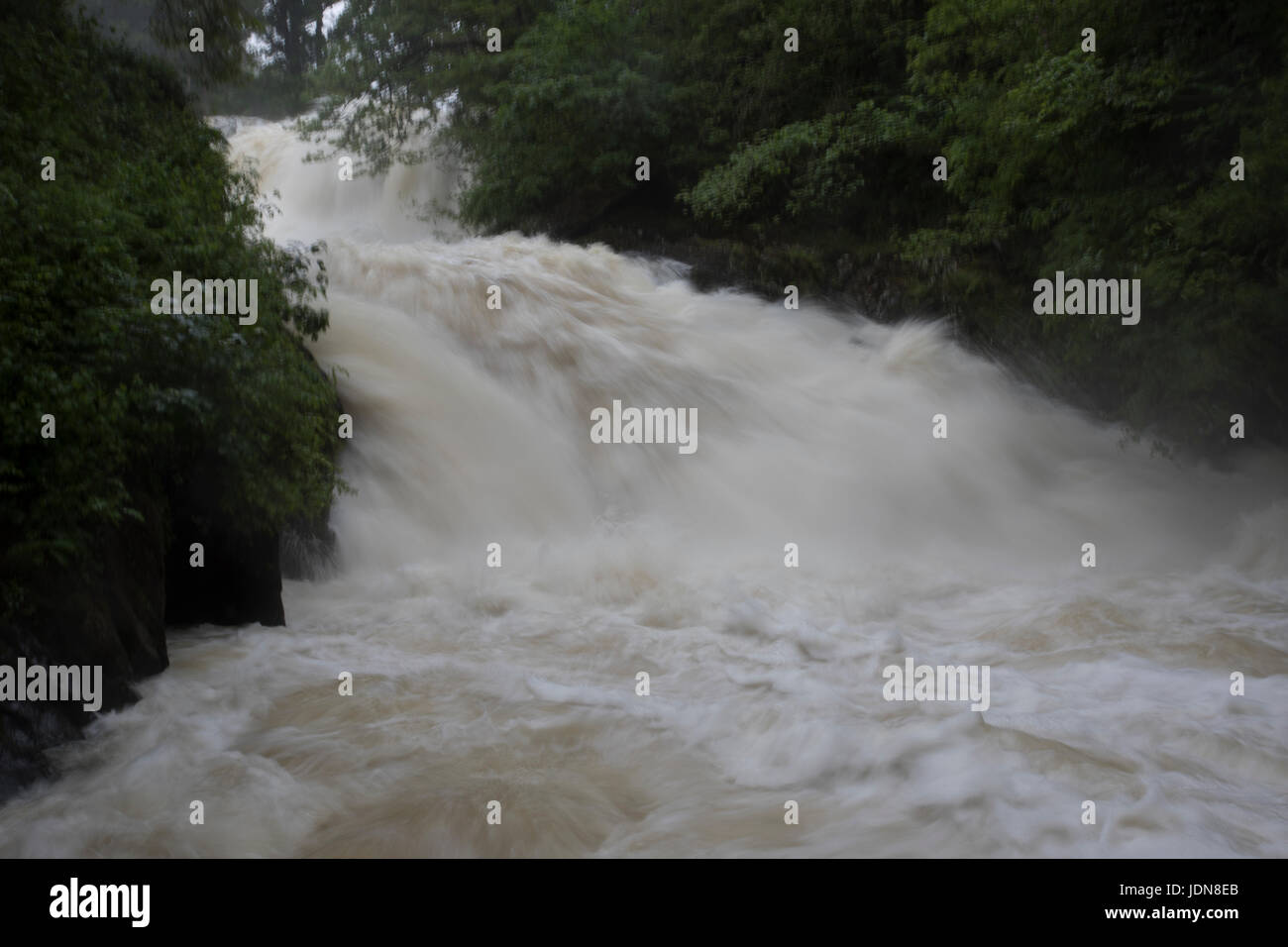 Swallow Falls in Snowdonia after heavy rain Stock Photo - Alamy