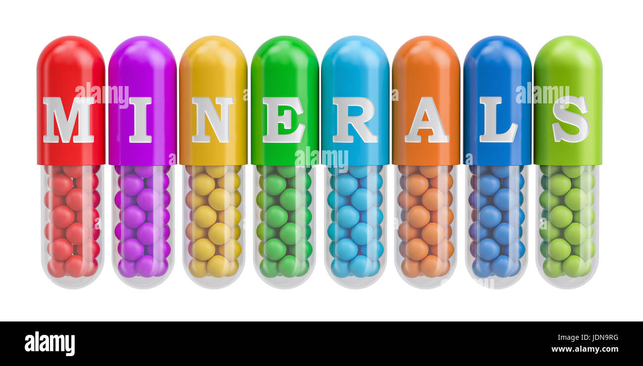 microelements and elements concept, 3D rendering isolated on white ...