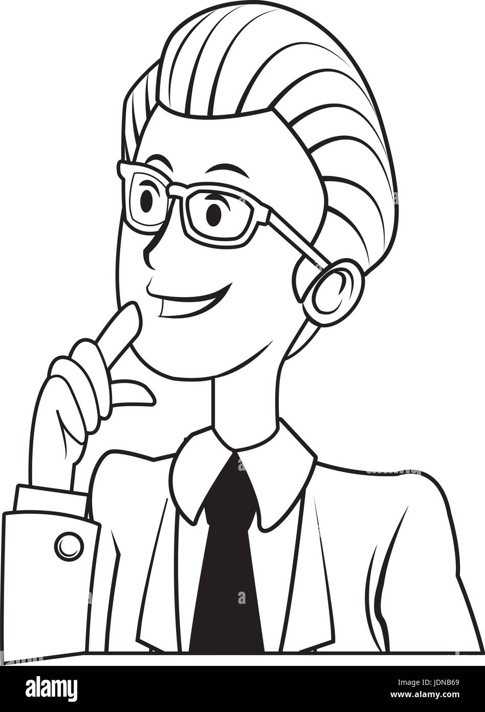 portrait male business man cartoon work people Stock Vector Image & Art ...