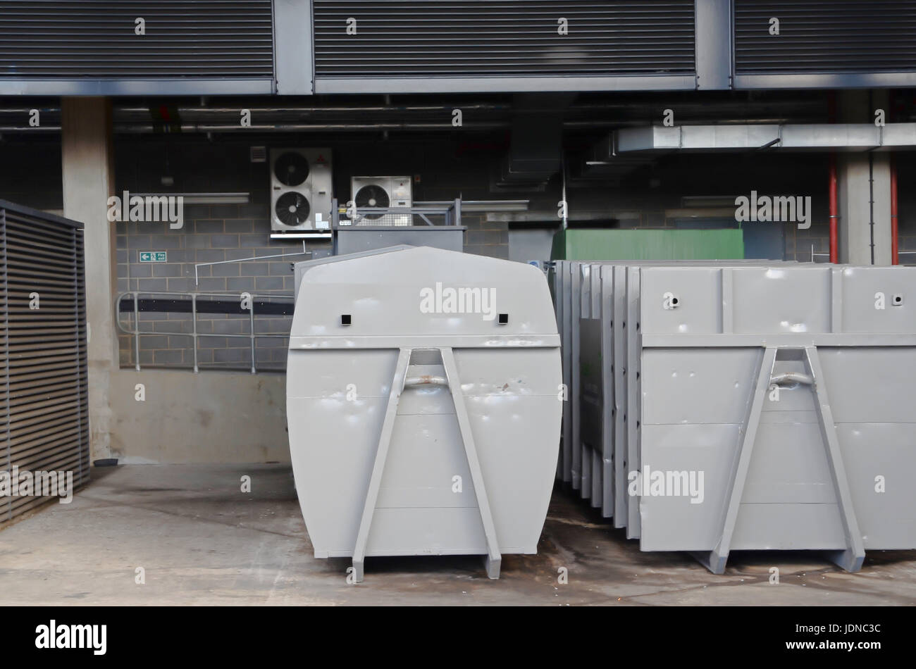 Large dumpster container, waste bin on service yard Stock Photo - Alamy