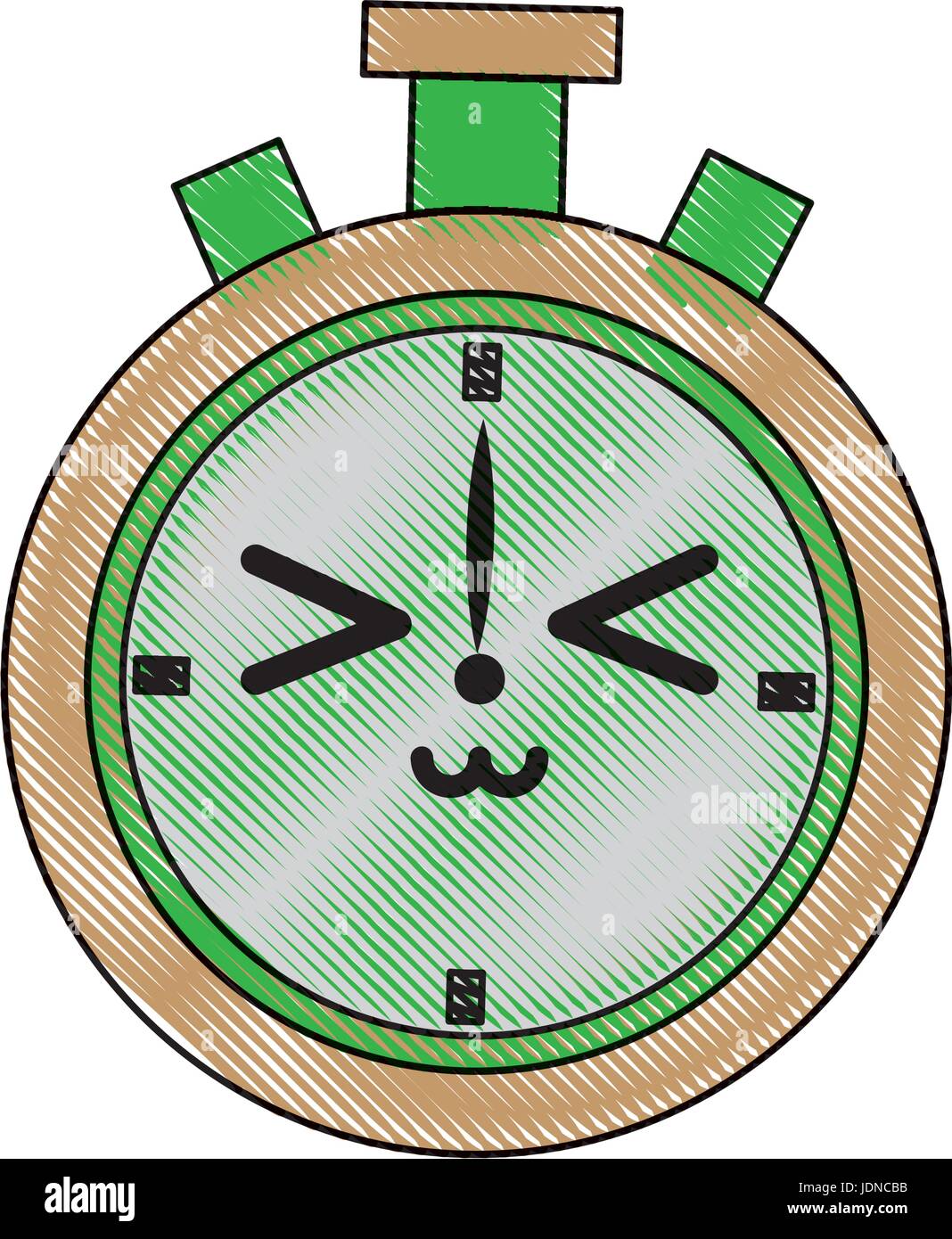 kawaii chronometer clock stopwatch timer speed Stock Vector Image & Art ...