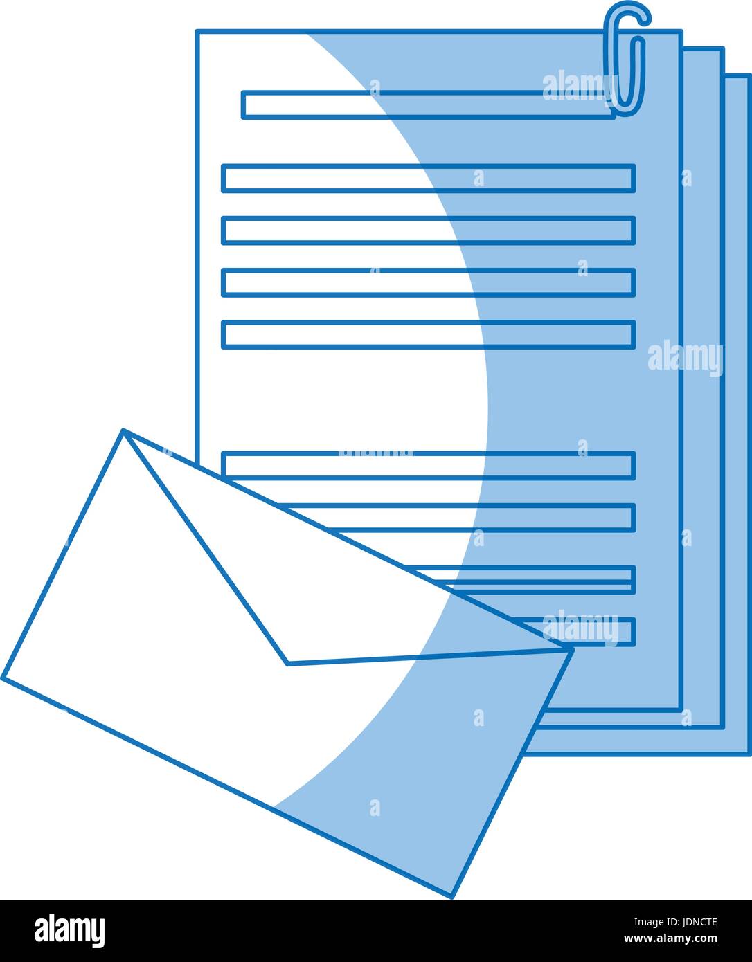 envelope document paper files office supplies elements Stock Vector ...