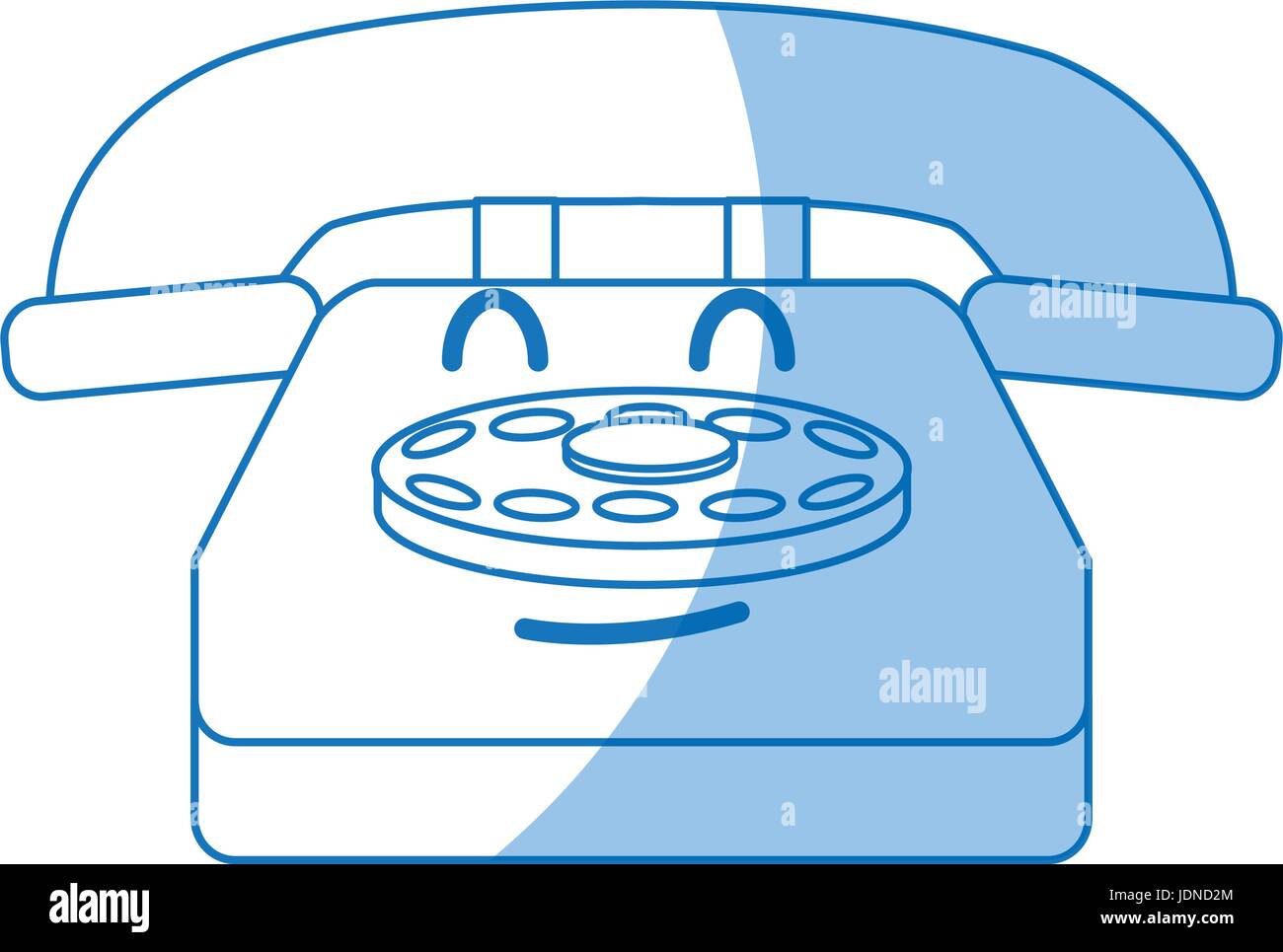 kawaii telephone communication device call cartoon Stock Vector Image ...