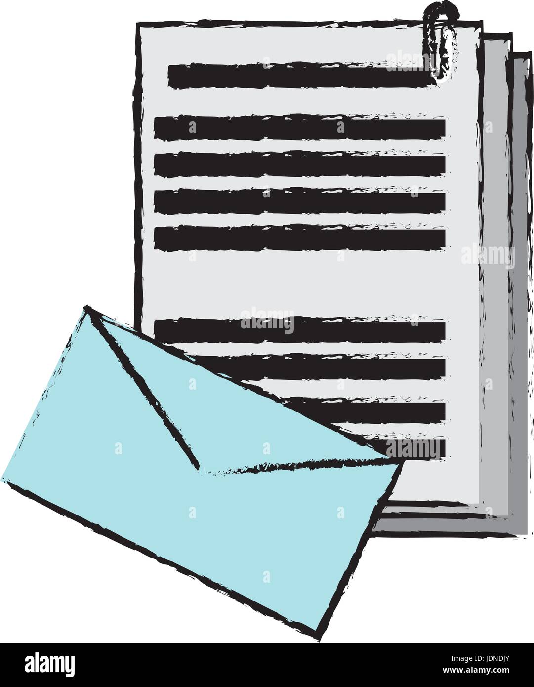 envelope document paper files office supplies elements Stock Vector ...