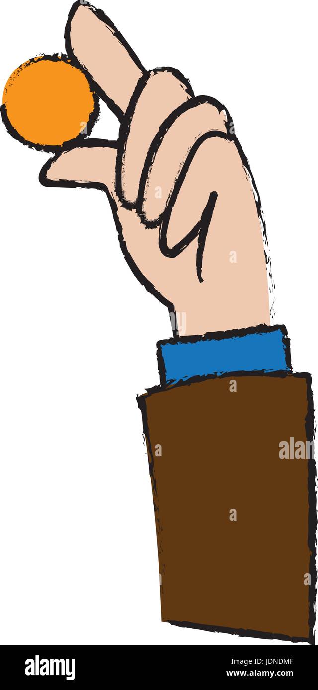 cartoon hand business man holding coin money Stock Vector Image & Art ...