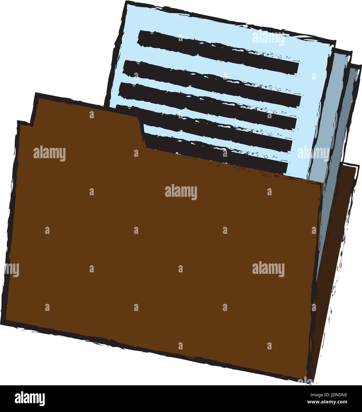 folder with paper document files office business Stock Vector Image ...