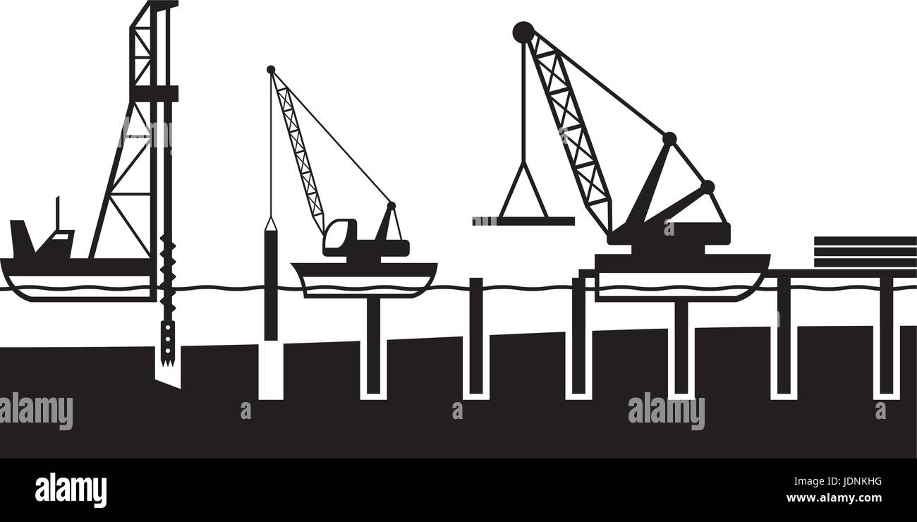 Commercial dock Stock Vector Images - Alamy