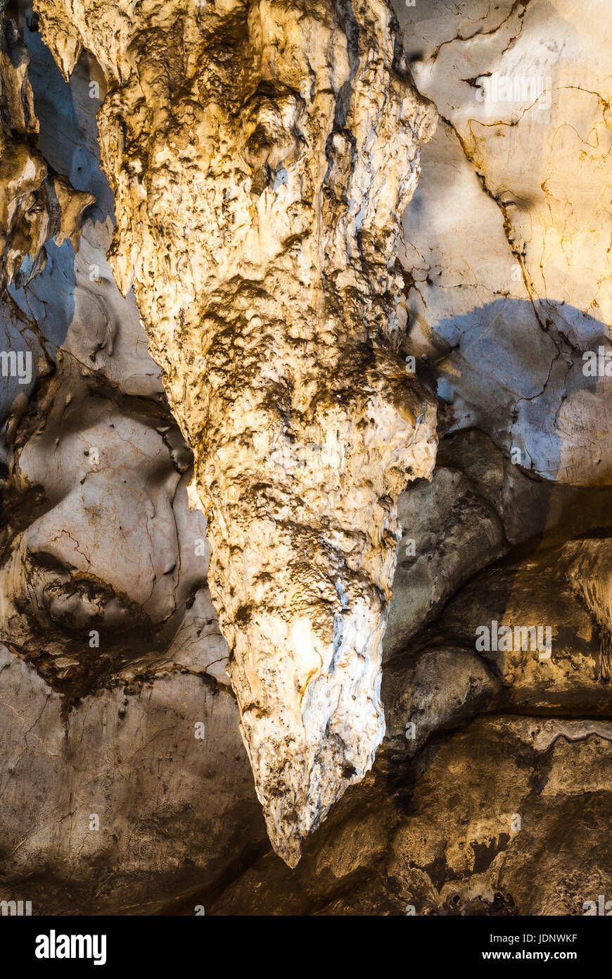 Huge Stalactite in Beautiful Natural Cave Stock Photo - Alamy
