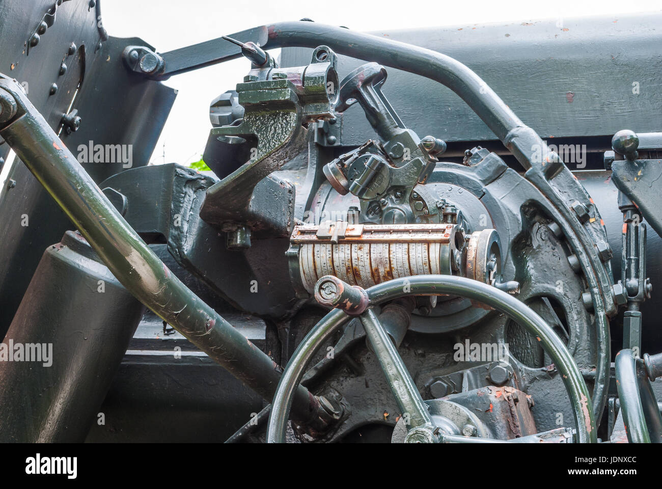 Closeup to Aiming Equipment Scale of Military Cannon Stock Photo - Alamy