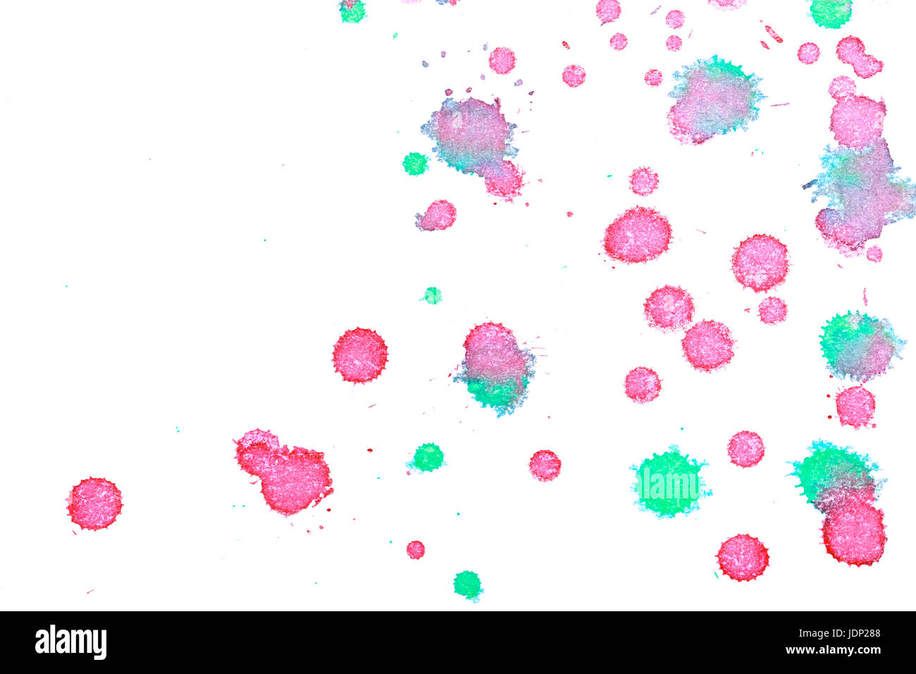 Abstract two-color red green ink splash. Ink blots. Elements of design ...