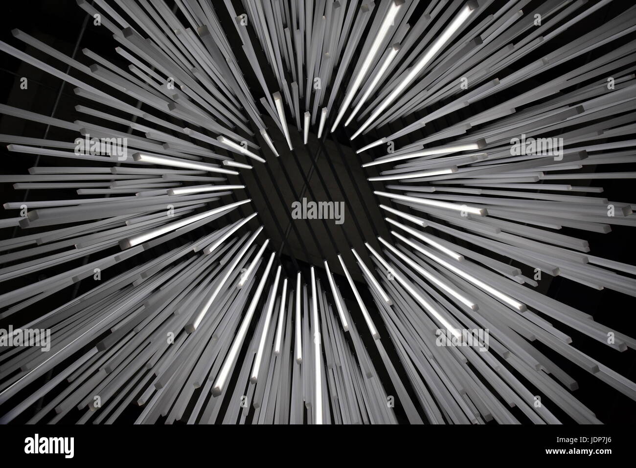 White Parallax light installation. Parallax is inspired by the ...