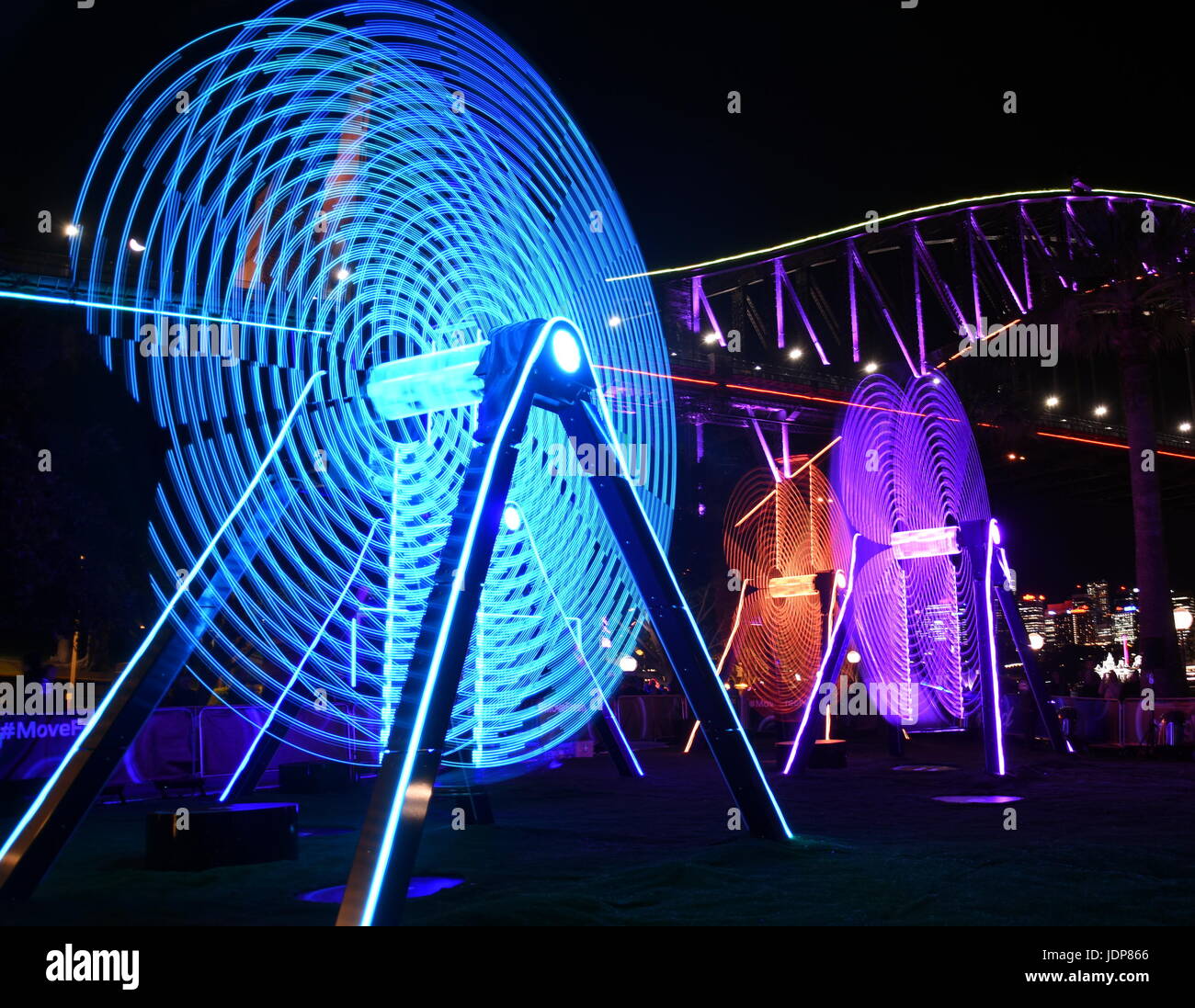 Sydney Australia - May 30, 2017. The Freedom of Movement installation ...