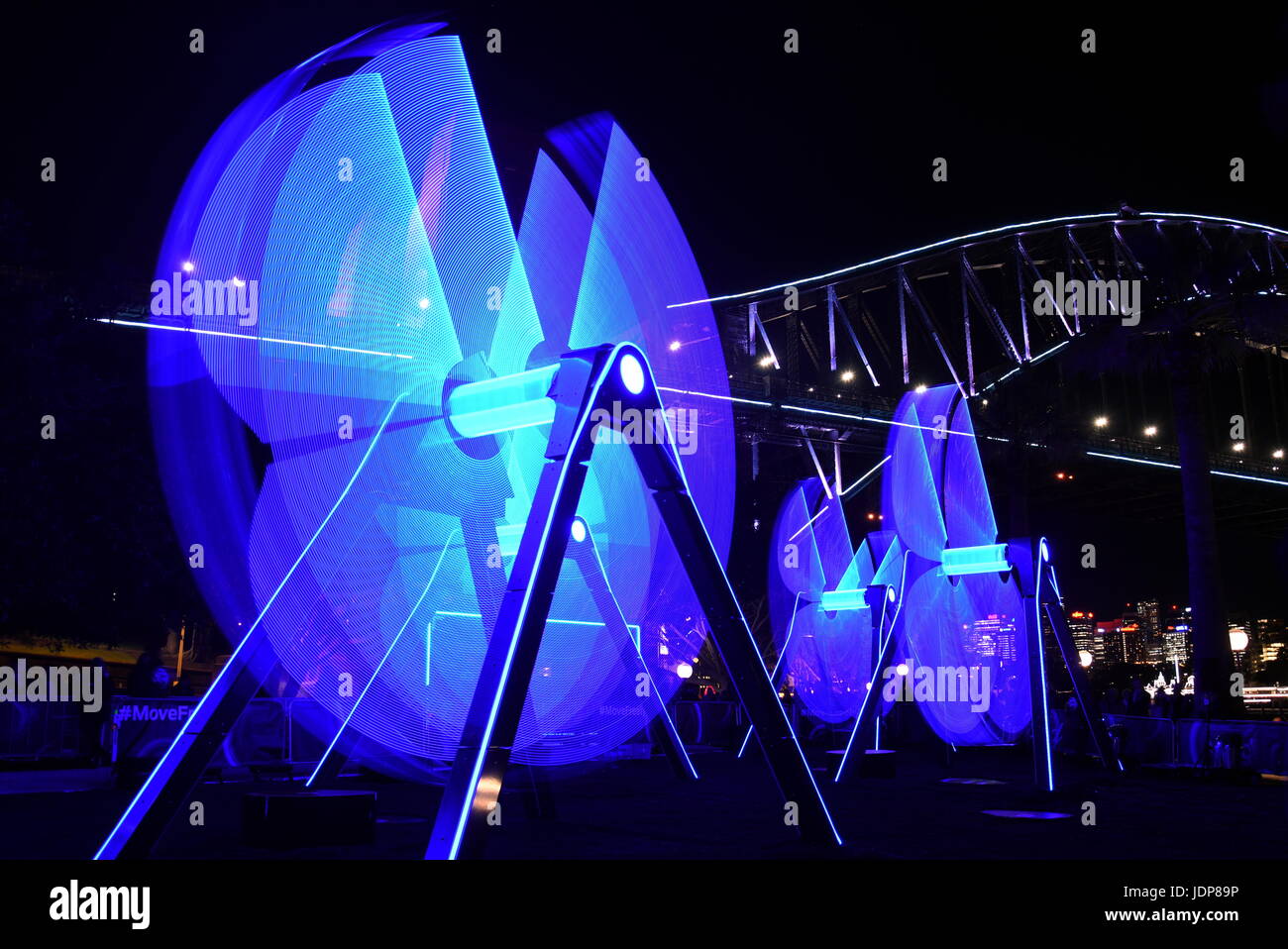 Sydney Australia - May 30, 2017. The Freedom of Movement installation ...