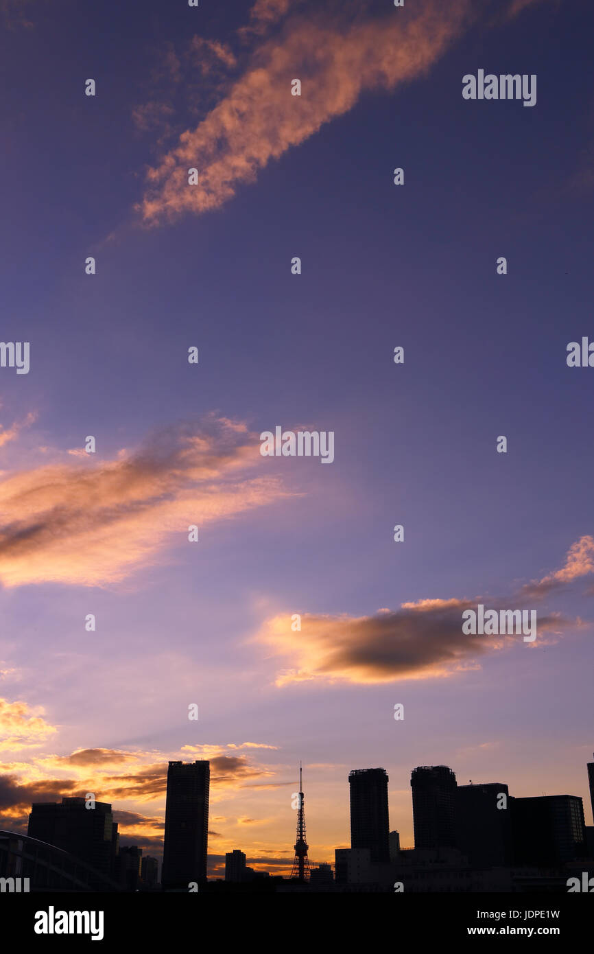 Sunset sky over Tokyo, Japan Stock Photo - Alamy
