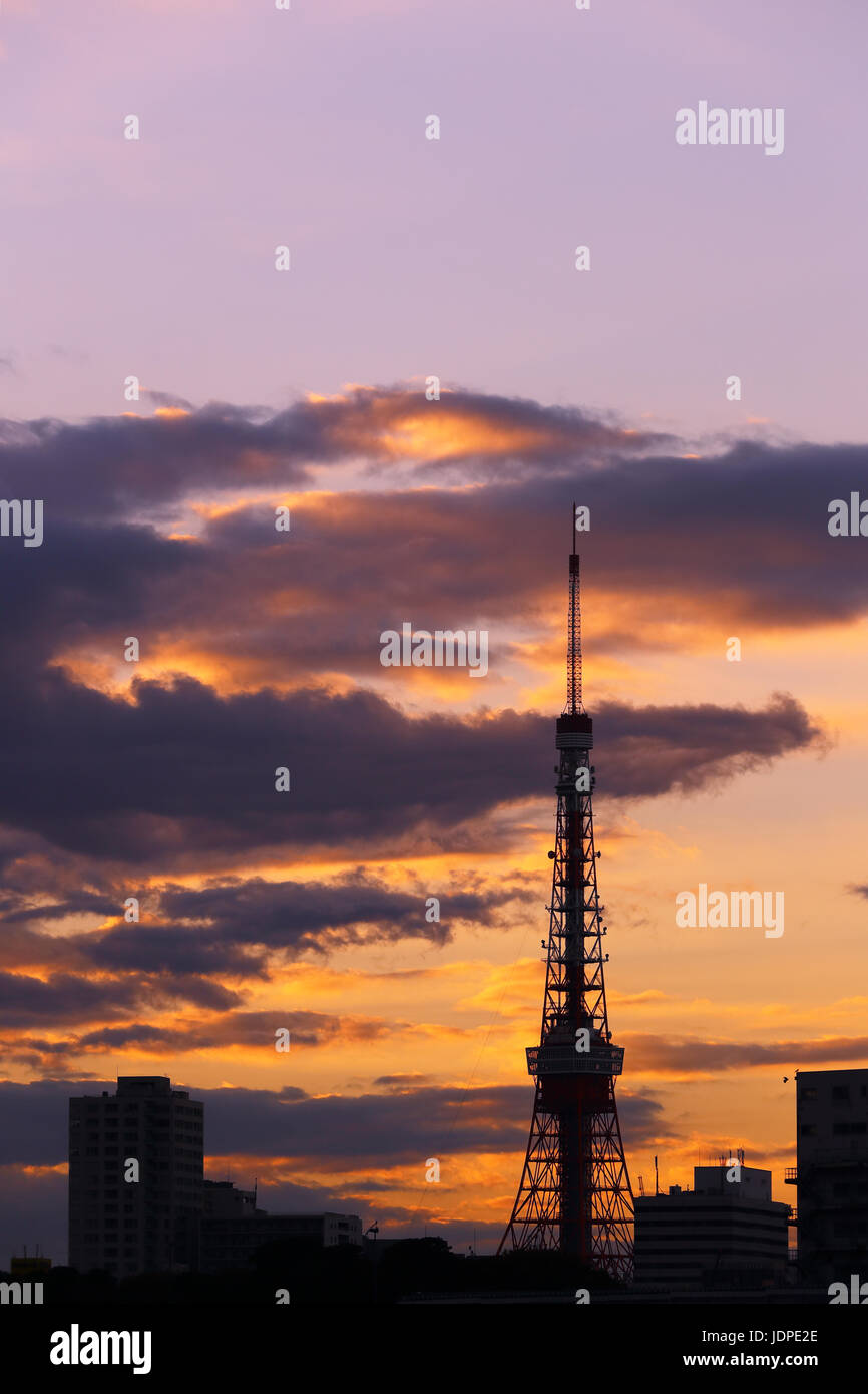 Sunset sky over Tokyo, Japan Stock Photo - Alamy
