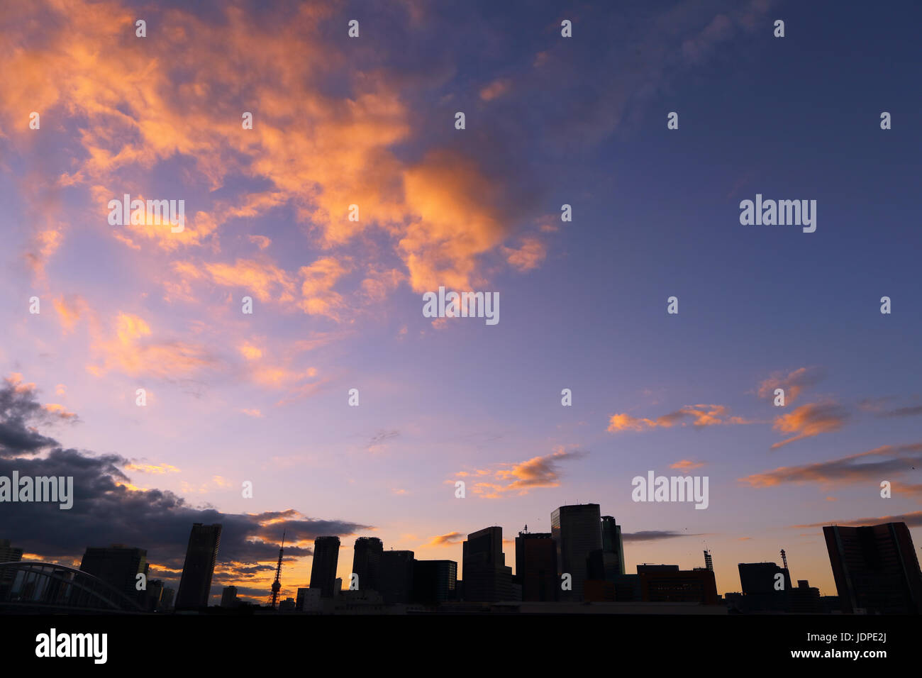 Sunset sky over Tokyo, Japan Stock Photo - Alamy