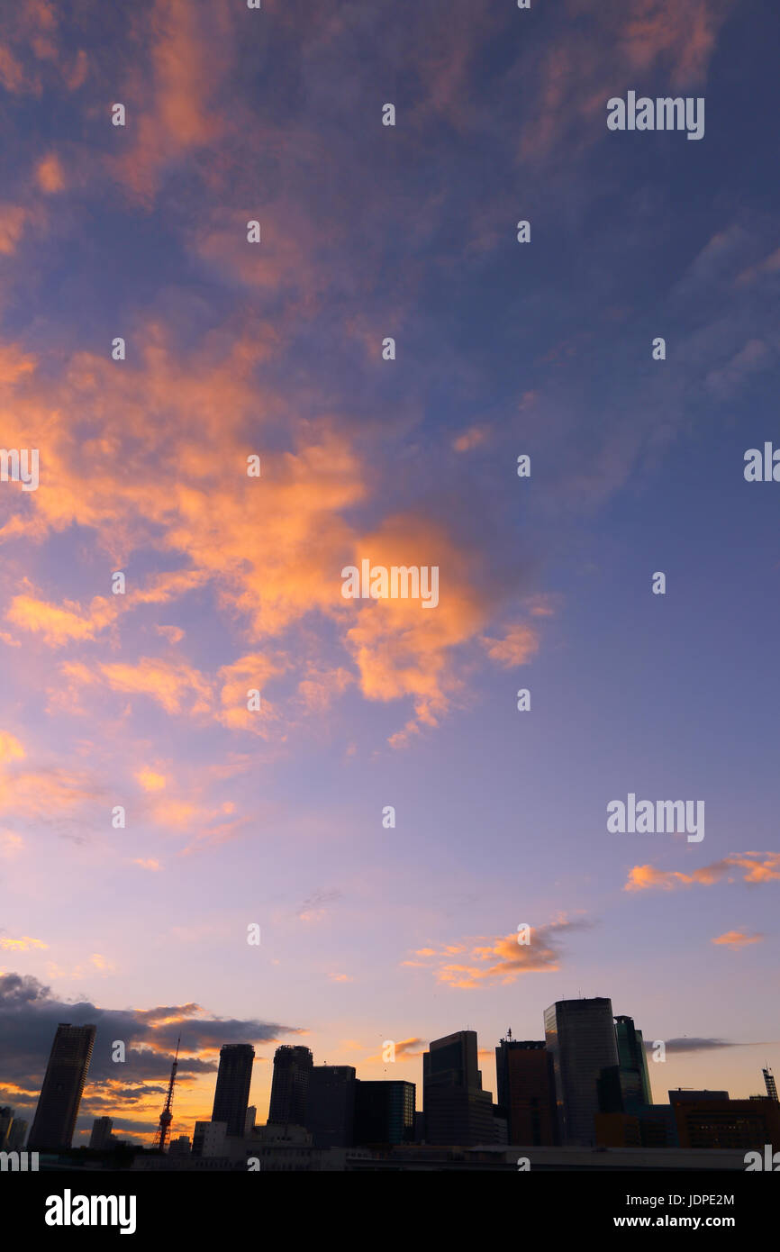 Sunset sky over Tokyo, Japan Stock Photo - Alamy