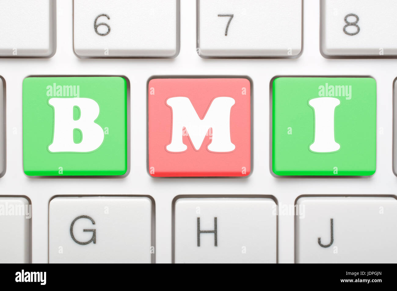Colorful bmi key on keyboard Stock Photo - Alamy