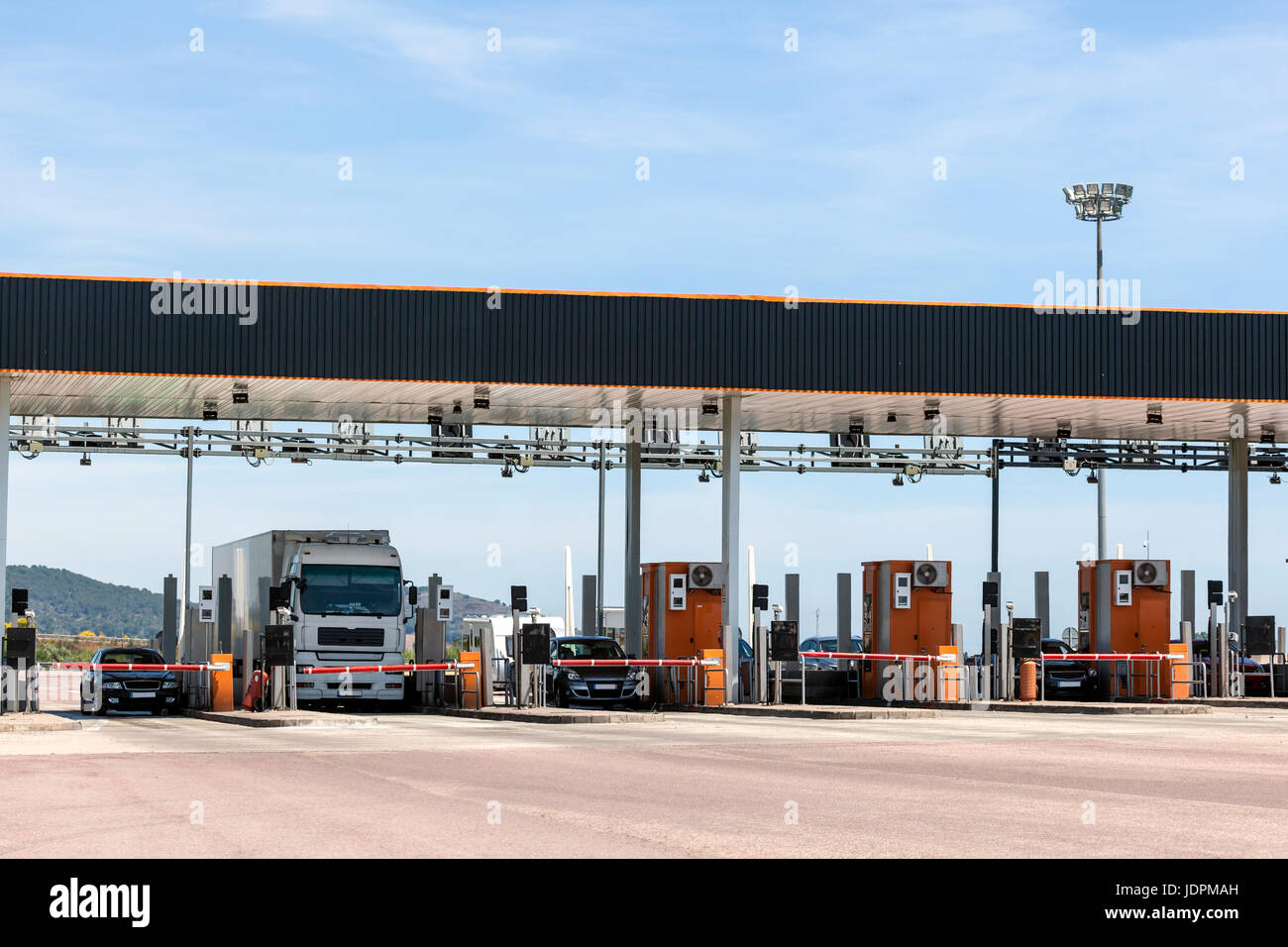 Toll gate on the highway in southern Spain Stock Photo - Alamy