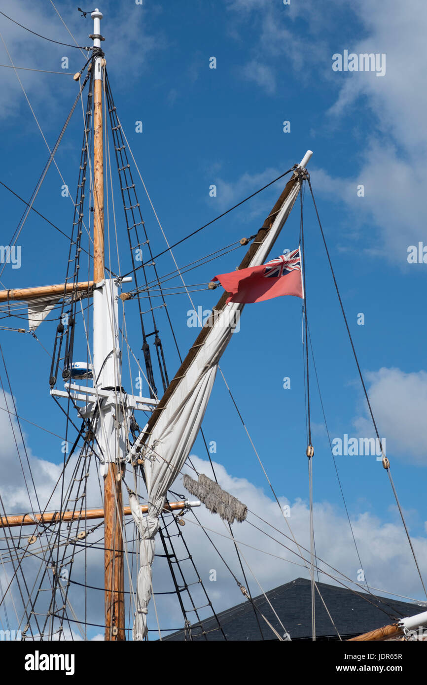 Three-masted barque Earl of Pembroke in dry dock at Gloucester for ...