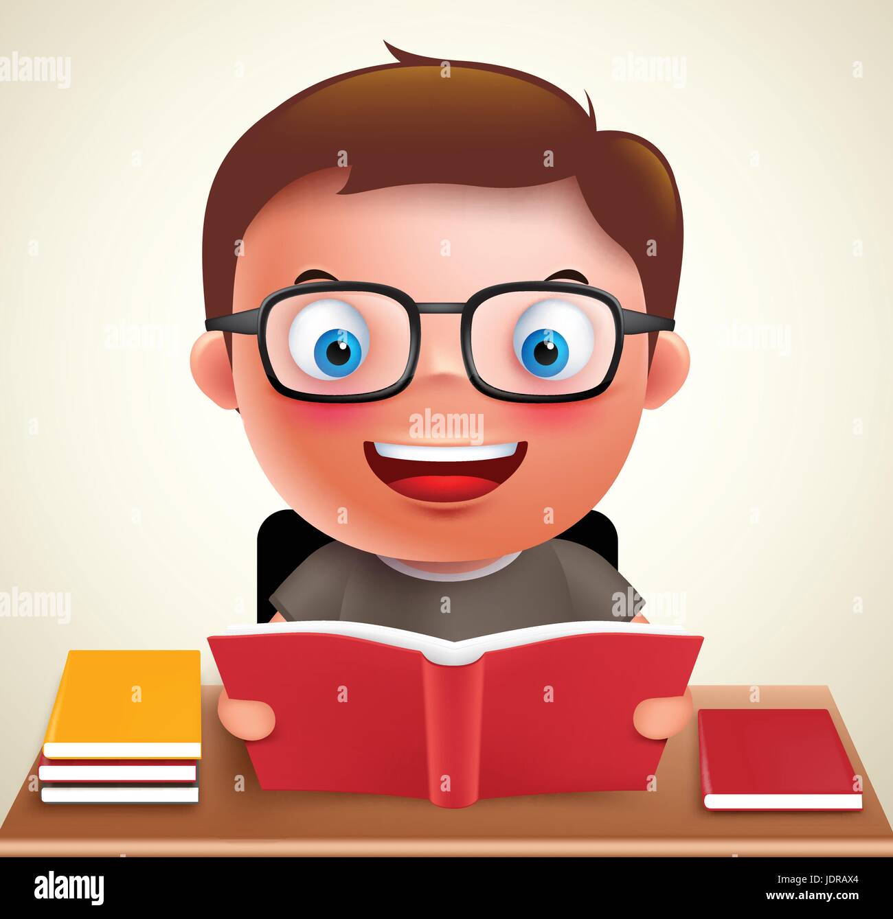 Doing an assignment at home Stock Vector Images - Alamy