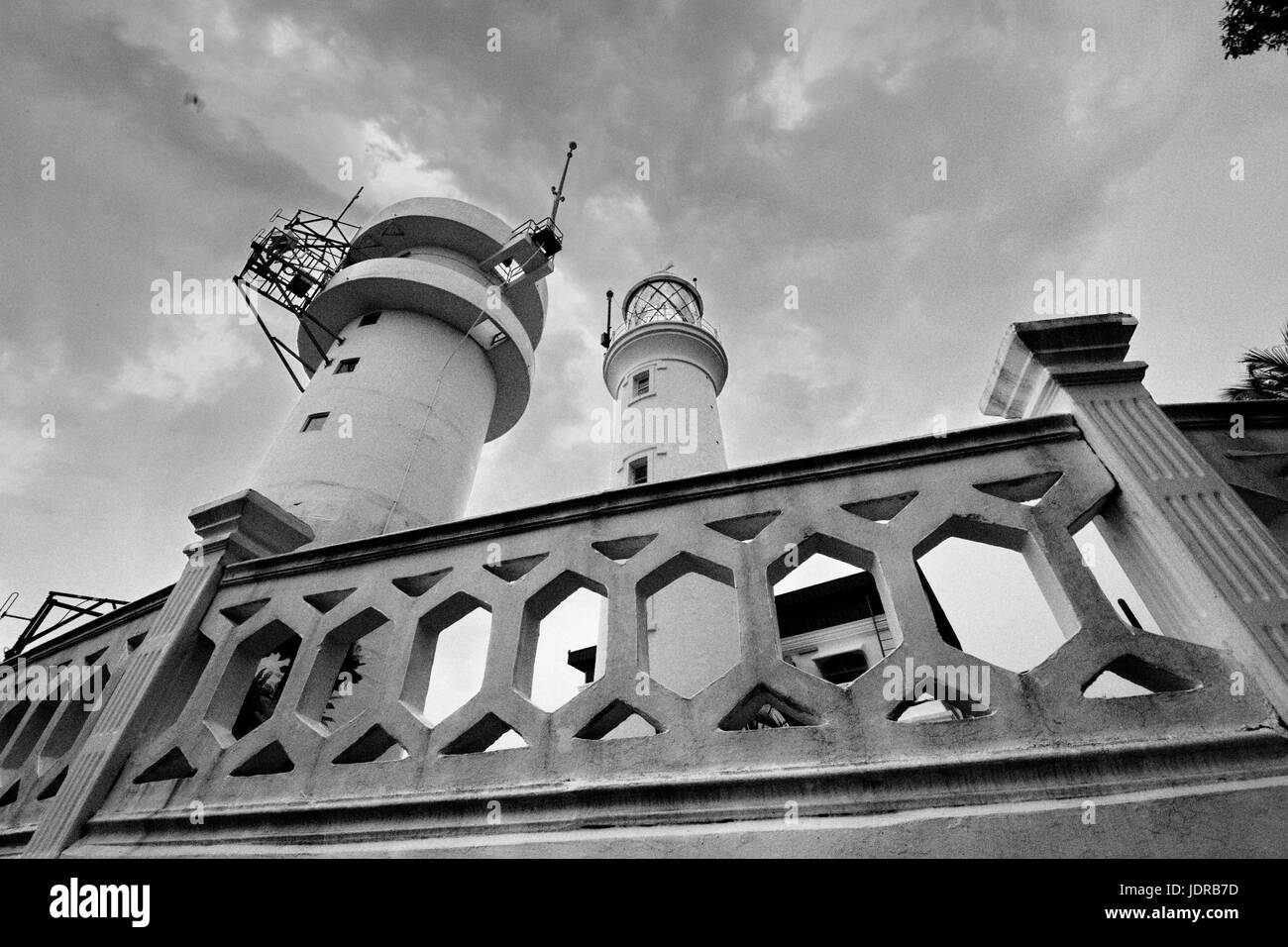 Lighthouse silhouette Black and White Stock Photos & Images - Alamy