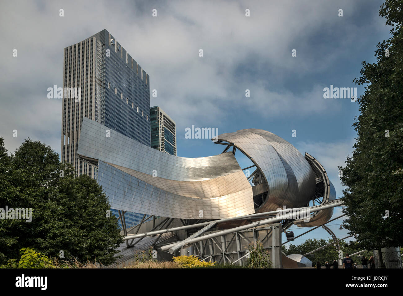 Chicago, Harris Theater by Frank Gehry at new Millenium Park,Illinois ...