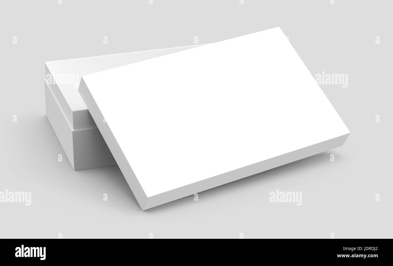 left tilt white 3d rendering blank rectangular open box with box ...