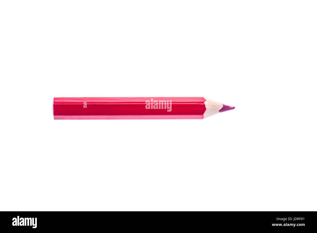 One colored Red pencil isolated on white background. Studio Photo Stock ...