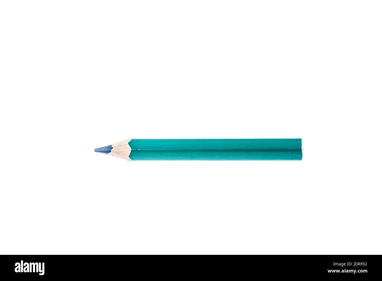 One colored Green pencil isolated on white background. Studio Photo ...