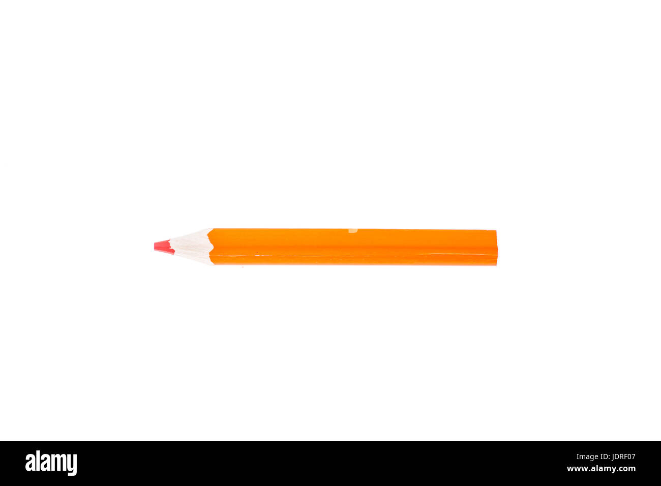 One colored Orange pencil isolated on white background. Studio Photo ...