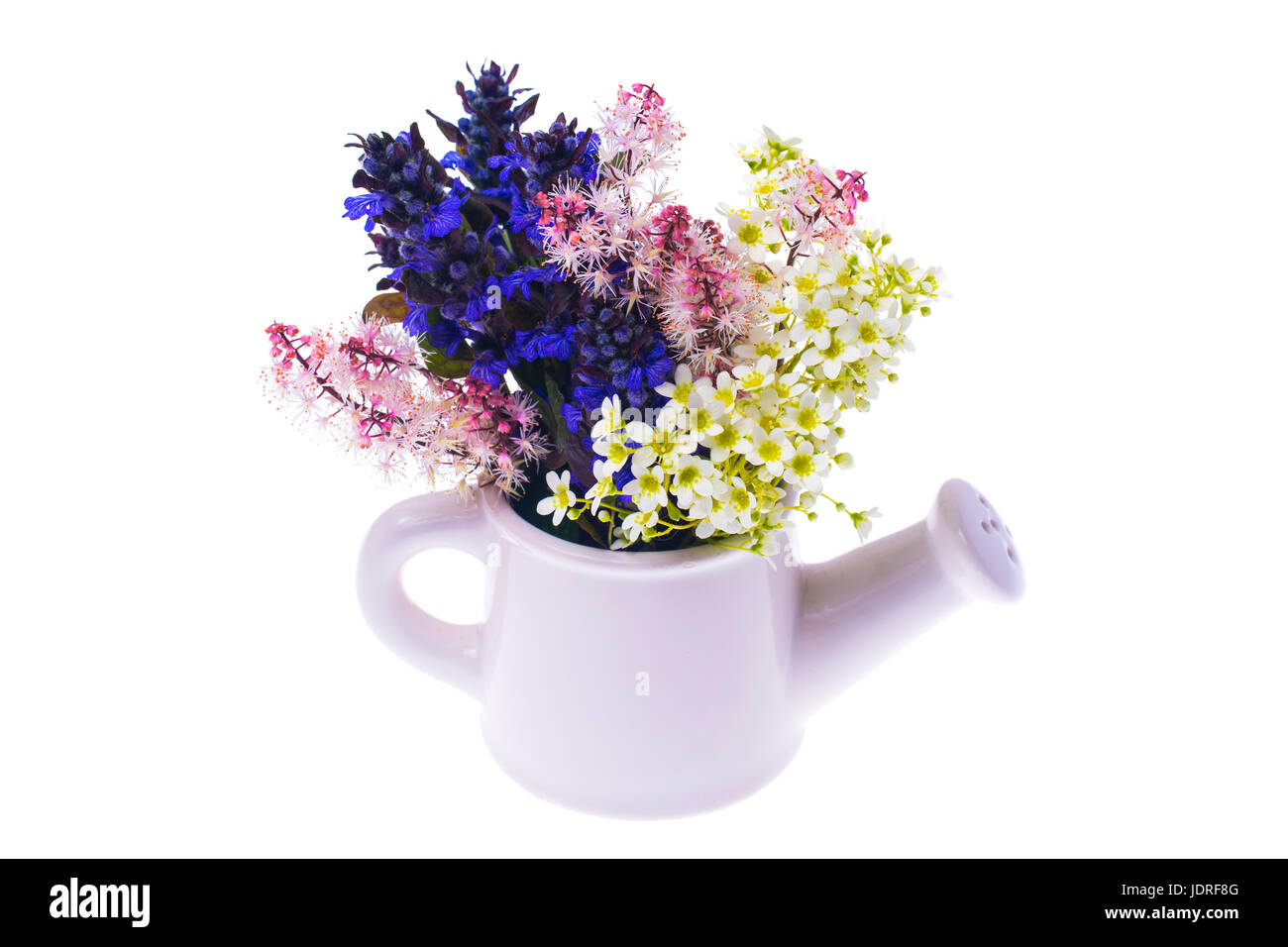 Creative vase with flowers Isolated on white background. Studio Photo ...